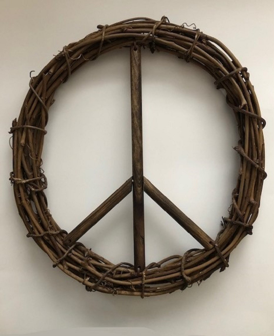 16-inch Peace Sign Wreath, Peace Wreath, Peace Art, Peace Sign Art ...