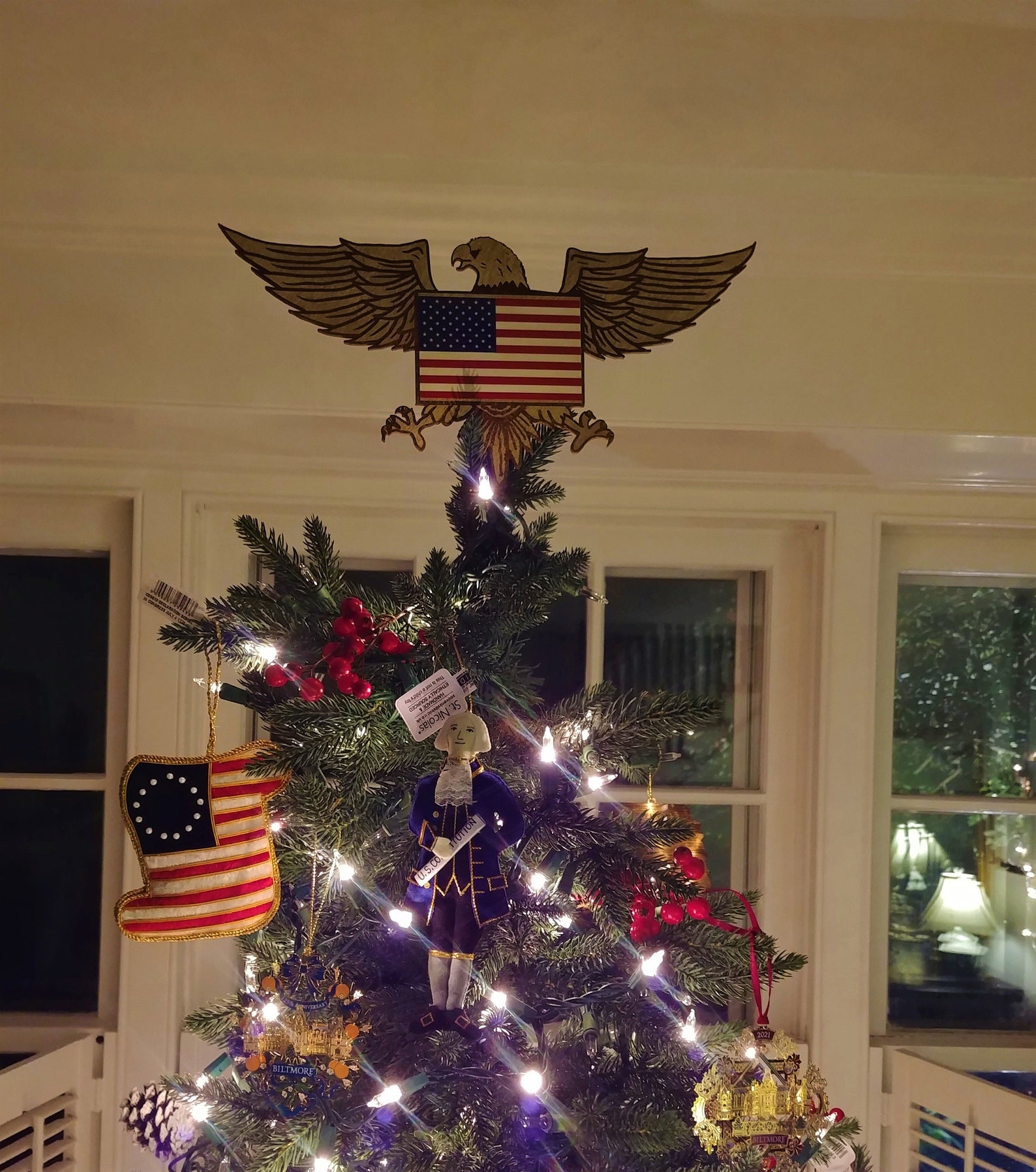 Gold Eagle Tree Topper USA Christmas Tree Topper American - Etsy