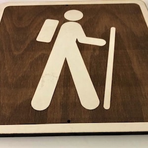 Hikers Sign Custom Hiker Hiking Sign Hikers Sign Hiking - Etsy