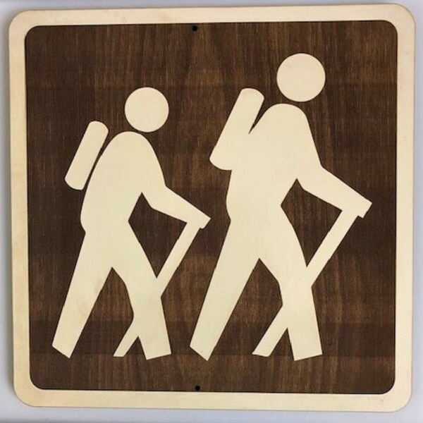 Hiking Sign - Etsy