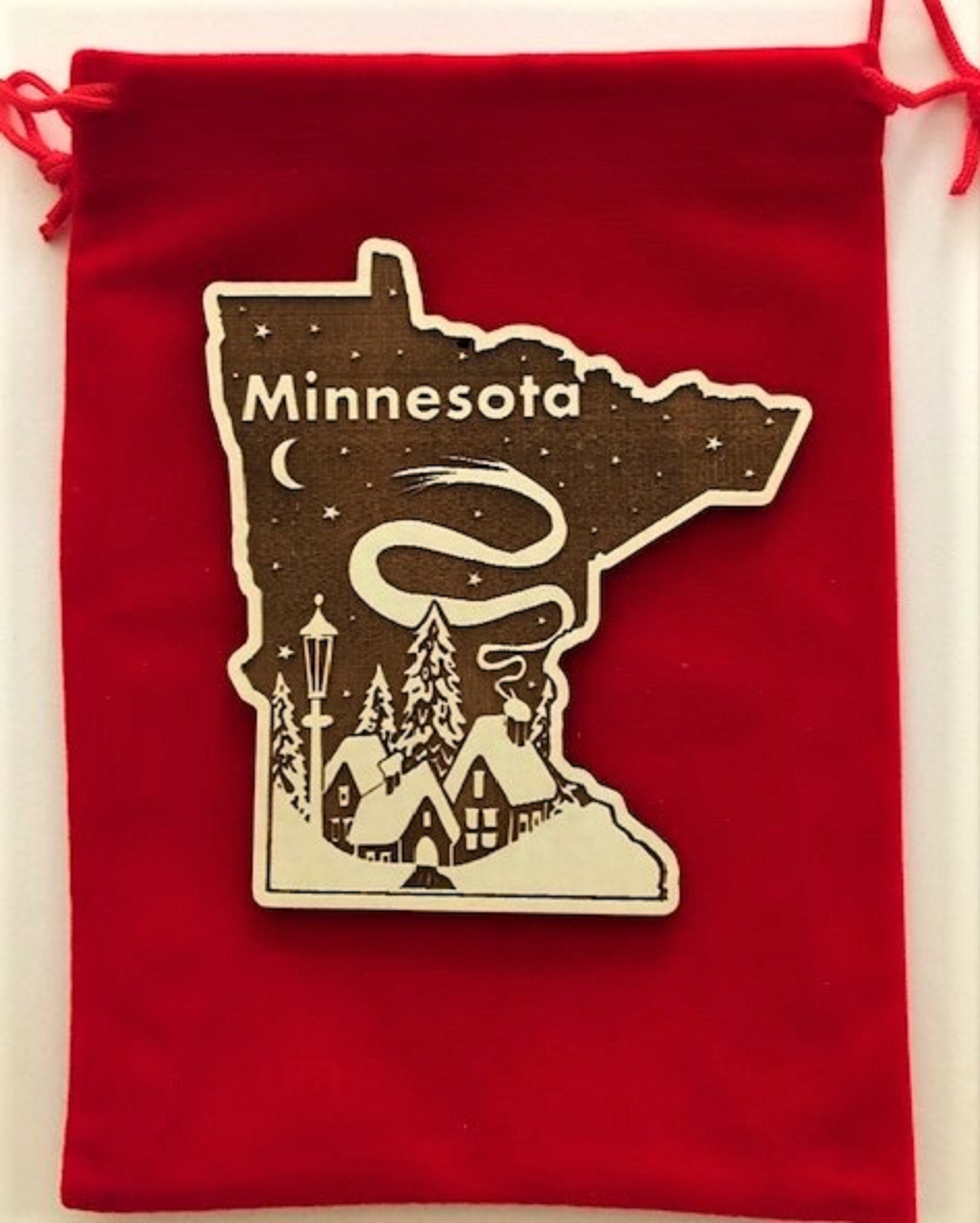 Minnesota Snow Village Christmas Ornament, Minnesota Ornament ...