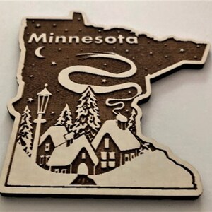 Minnesota Snow Village Christmas Ornament, Minnesota Ornament ...
