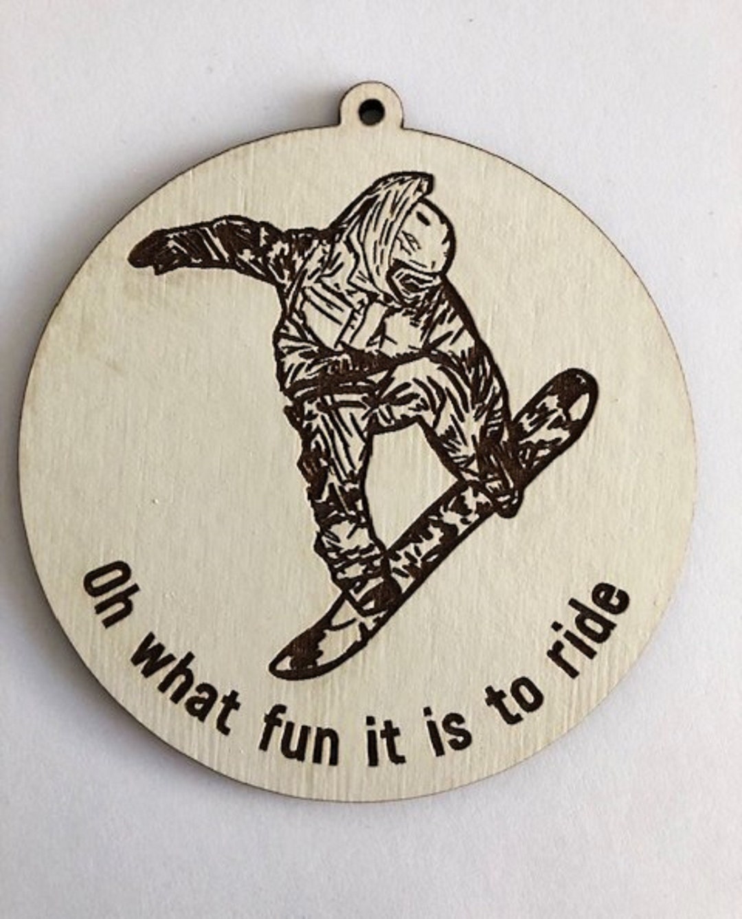 Fun to Ride Snowboarder Christmas Ornament, Custom Snowboard Ornament ...