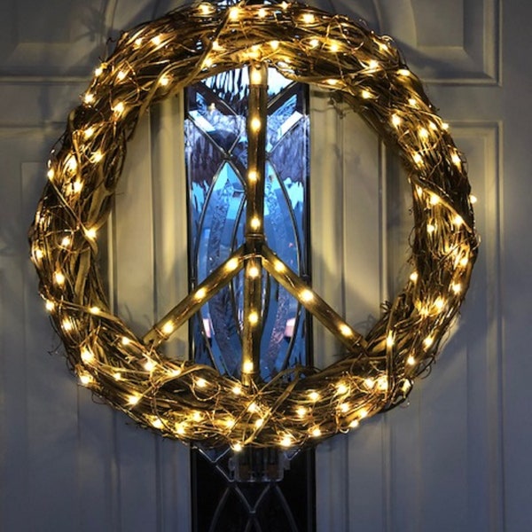 Lighted Peace Sign - Etsy