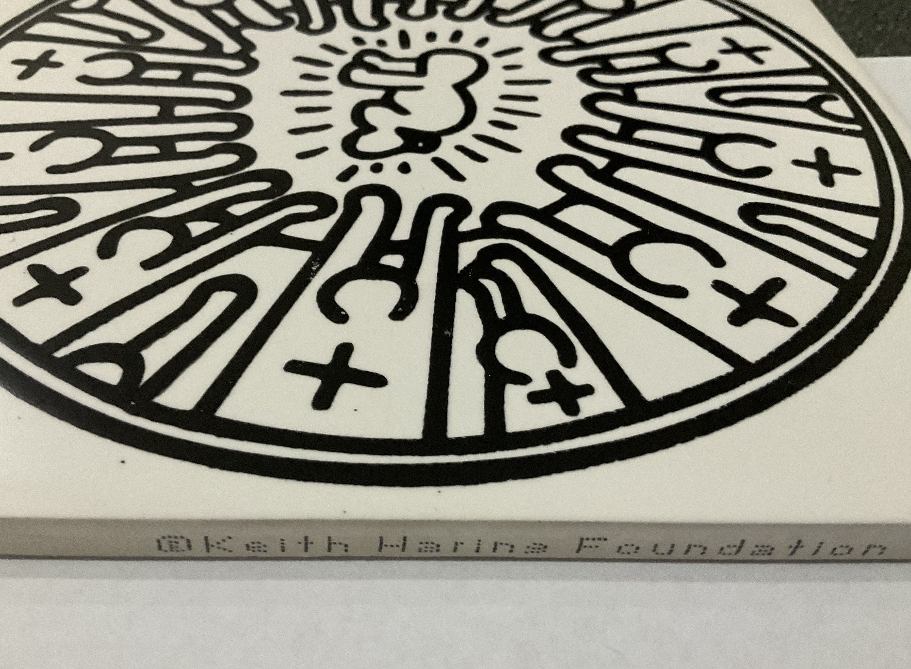 Keith Haring Rare 20x20 Cm Tile With Haring Foundation Stamp - Etsy