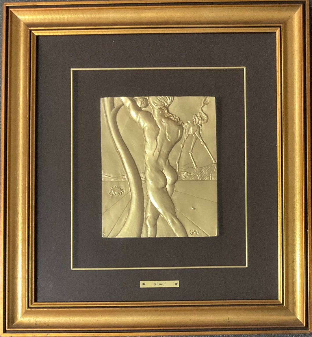 Salvador Dali Adam Bas-relief in Gold and Silver, Year 1982 - Etsy
