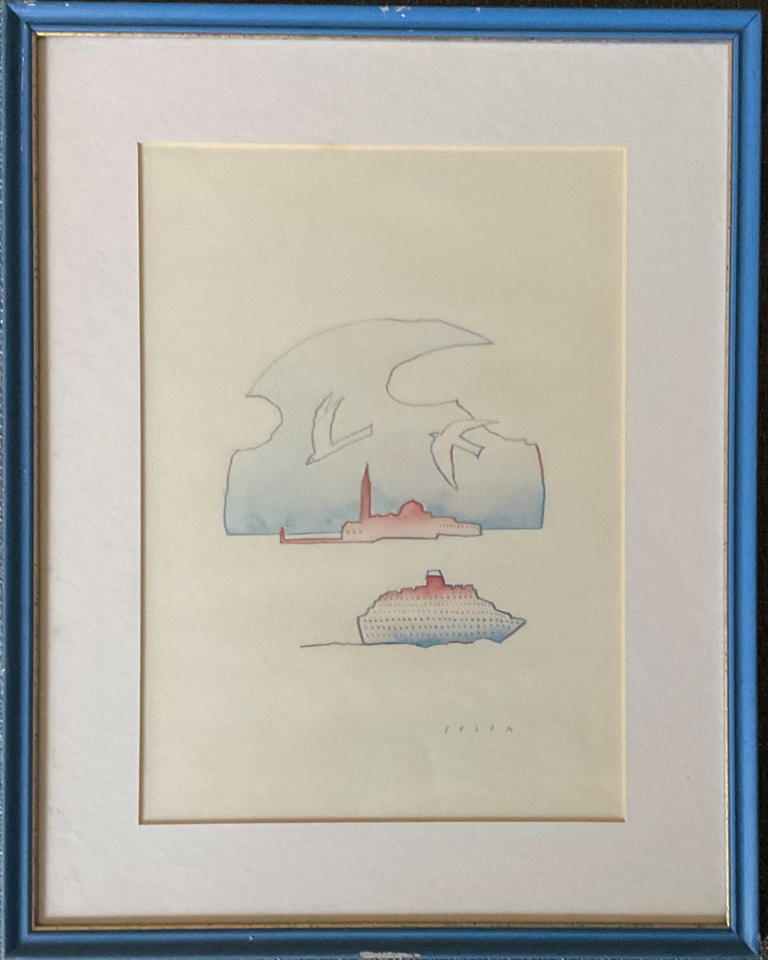 Jean-michel Folon Limited Edition Lithograph Cm 32x24, Year 1987 - Etsy