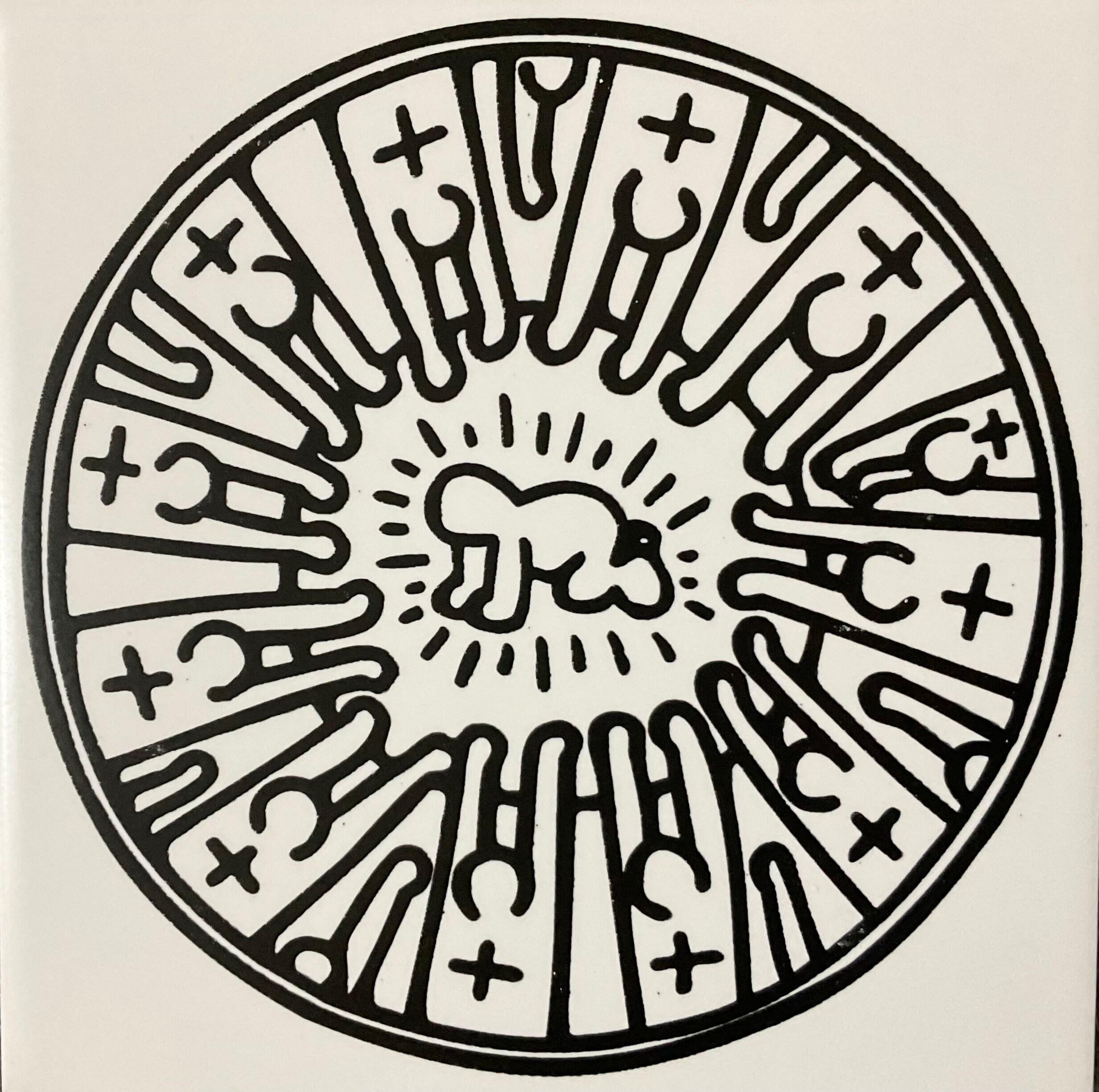 Keith Haring Rare 20x20 Cm Tile With Haring Foundation Stamp - Etsy