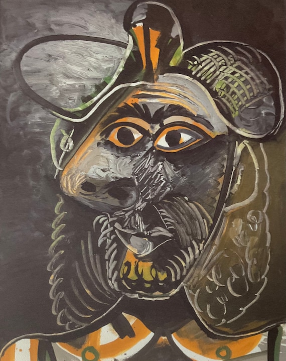 Prints lithography 70x50 cm Man with hat Pablo Picasso Art ...