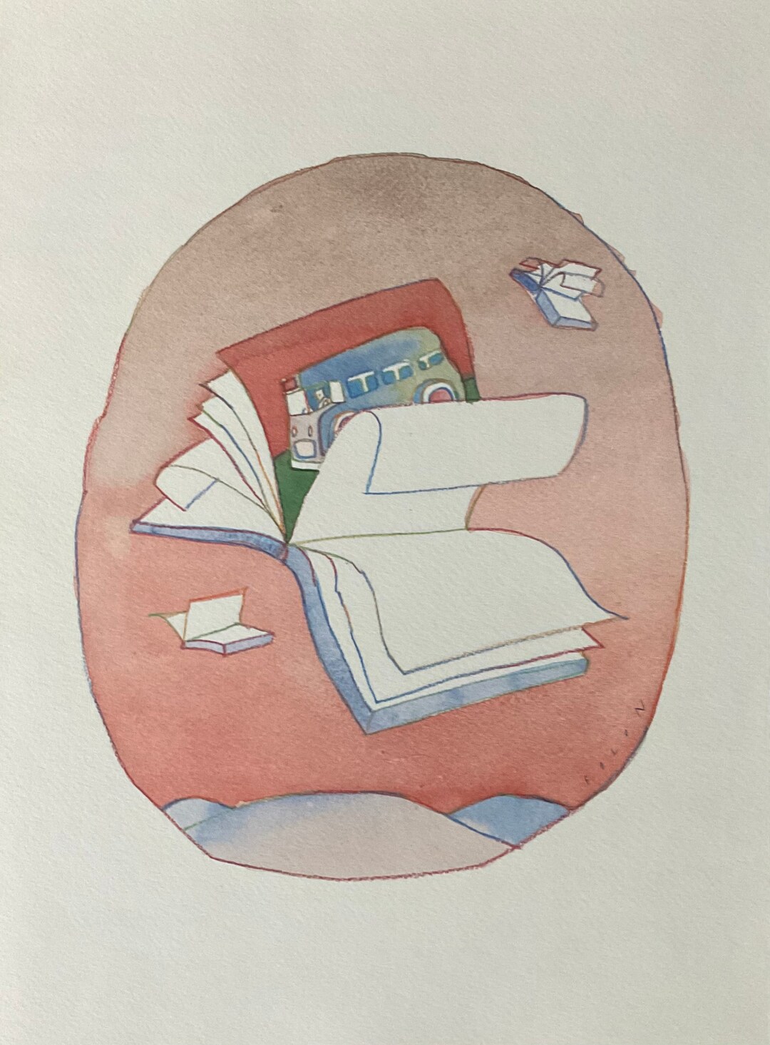 Jean-michel Folon - Limited Edition Lithograph Cm 32x24, Year 1987 - Etsy