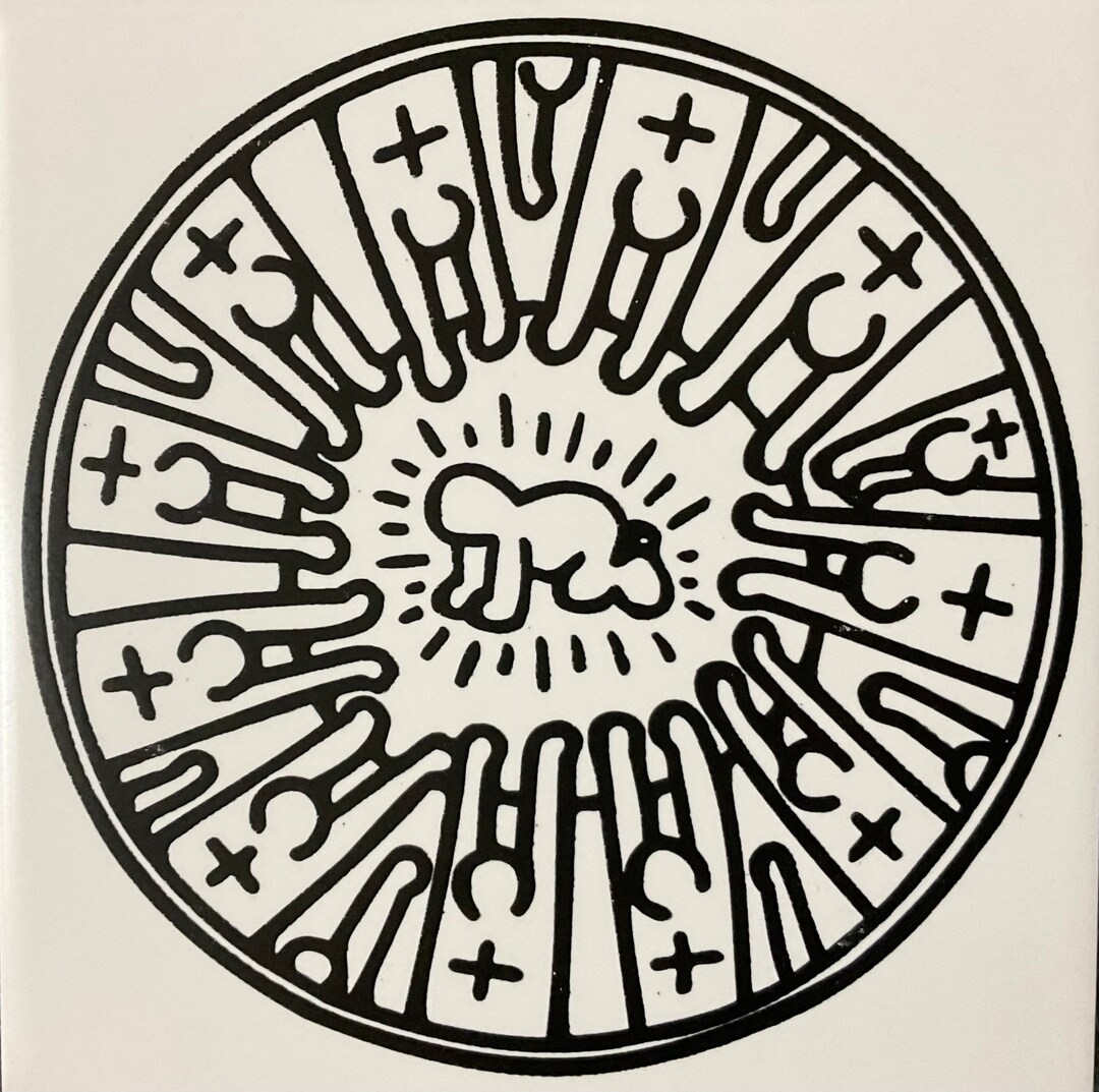 Keith Haring Rare 20x20 Cm Tile With Haring Foundation Stamp - Etsy