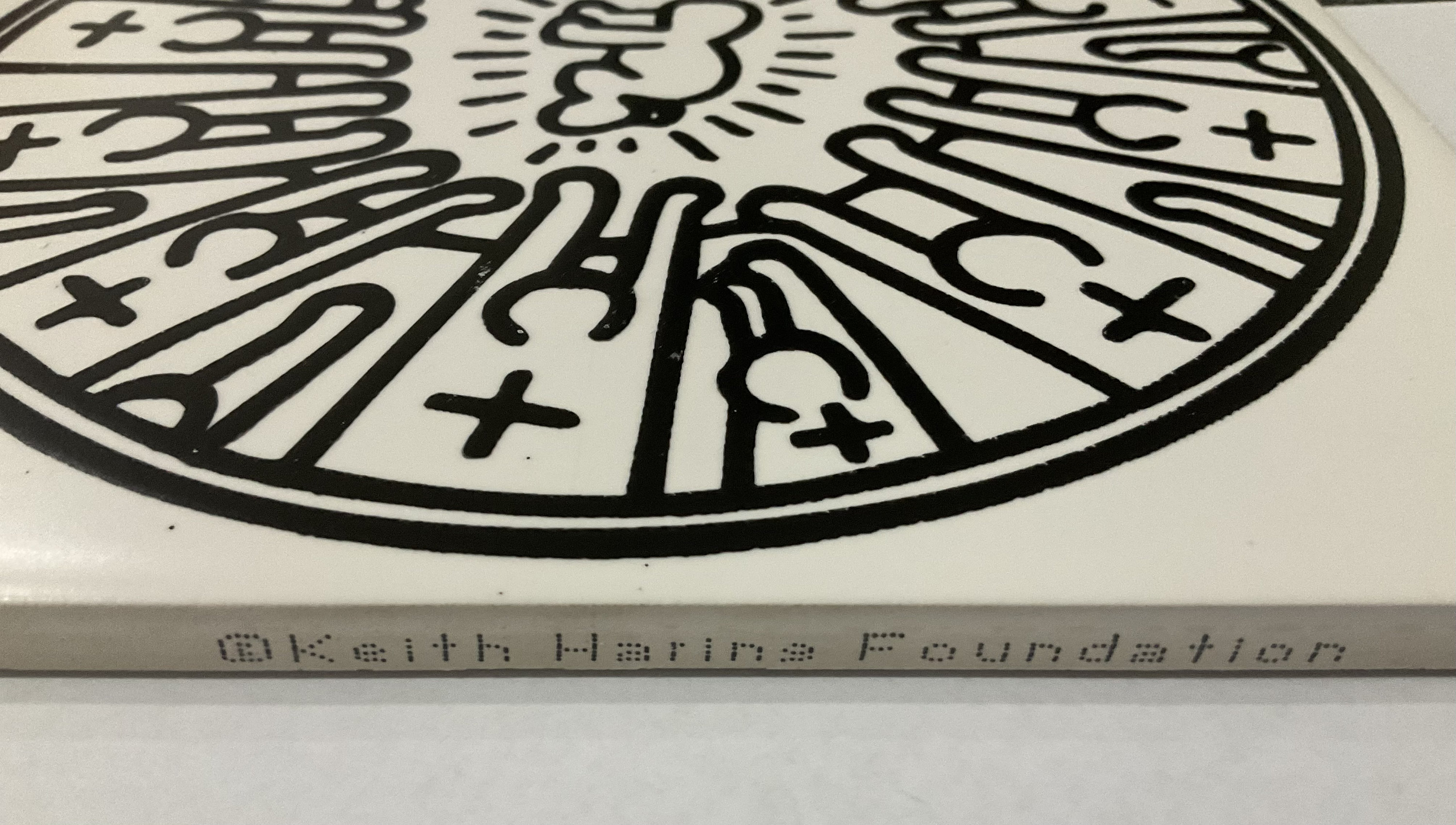 Keith Haring Rare 20x20 Cm Tile With Haring Foundation Stamp - Etsy