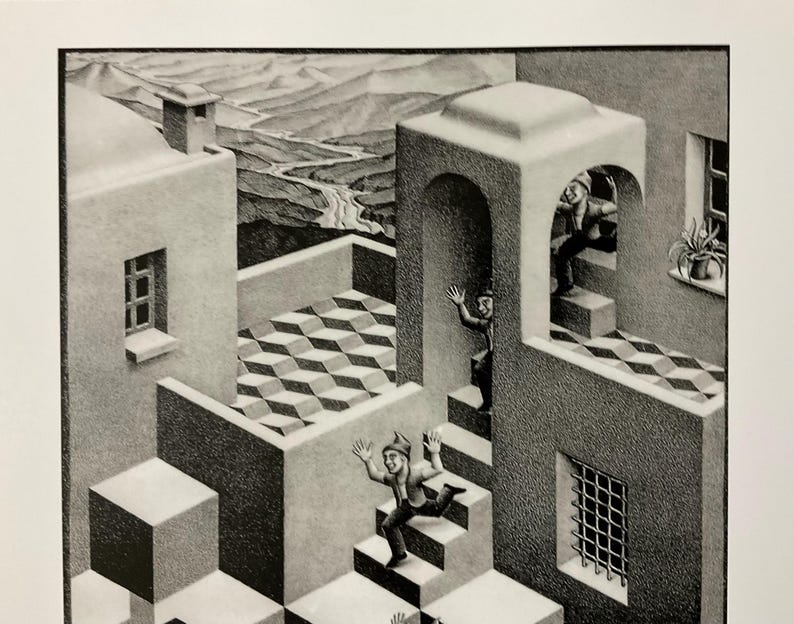 M.C. Escher - Cycle - Offset Lithograph 36x28 Cm, Limited Edition - Etsy