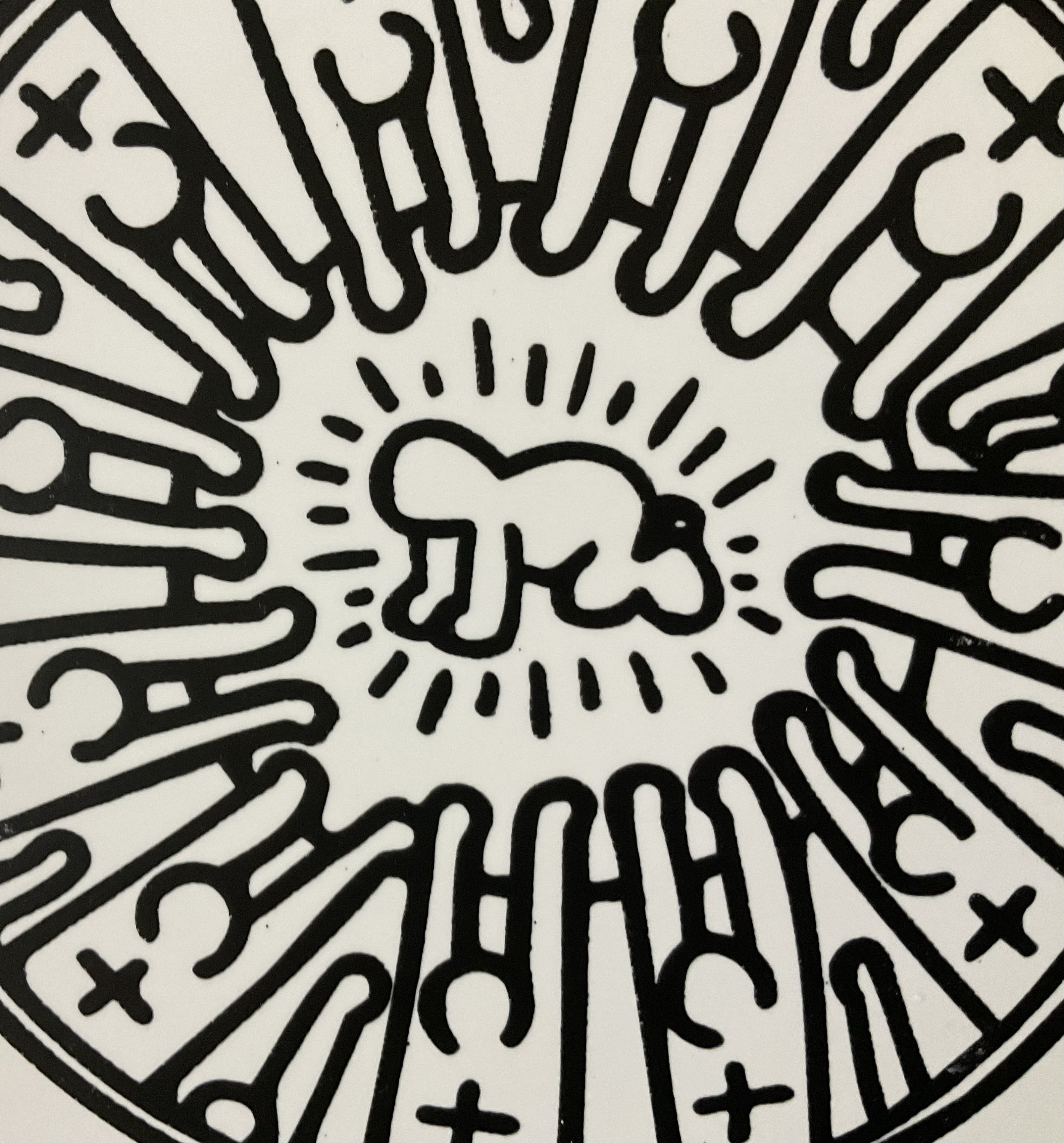 Keith Haring Rare 20x20 Cm Tile With Haring Foundation Stamp - Etsy