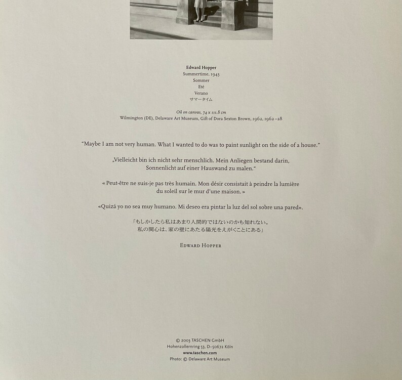 Edward Hopper - Summertime - Offset Lithograph Cm 36x28 Limited Edition ...