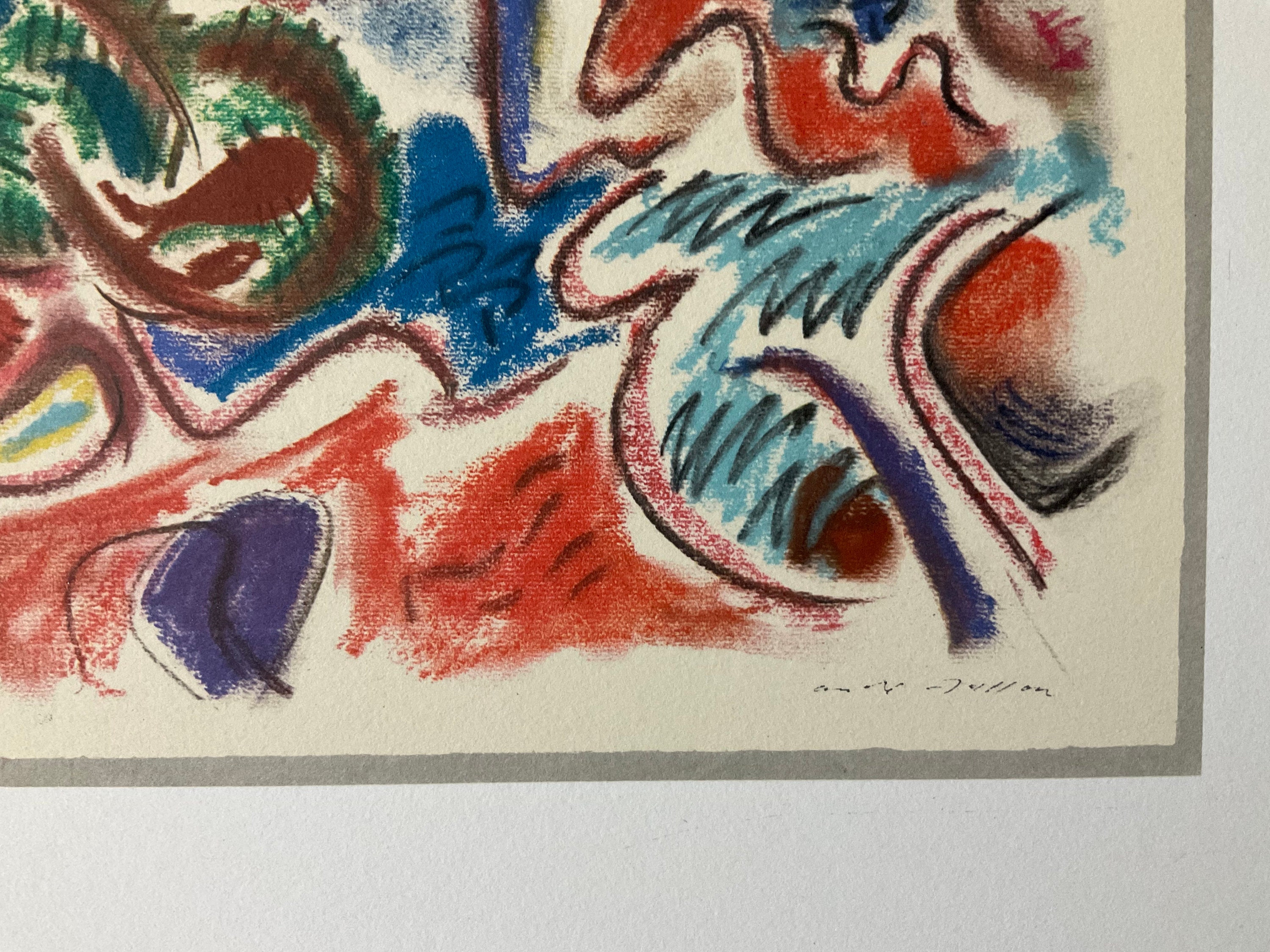 Andrè Masson Lithographie limitierte Auflage 52x37 cm, mit Zertifikat ...
