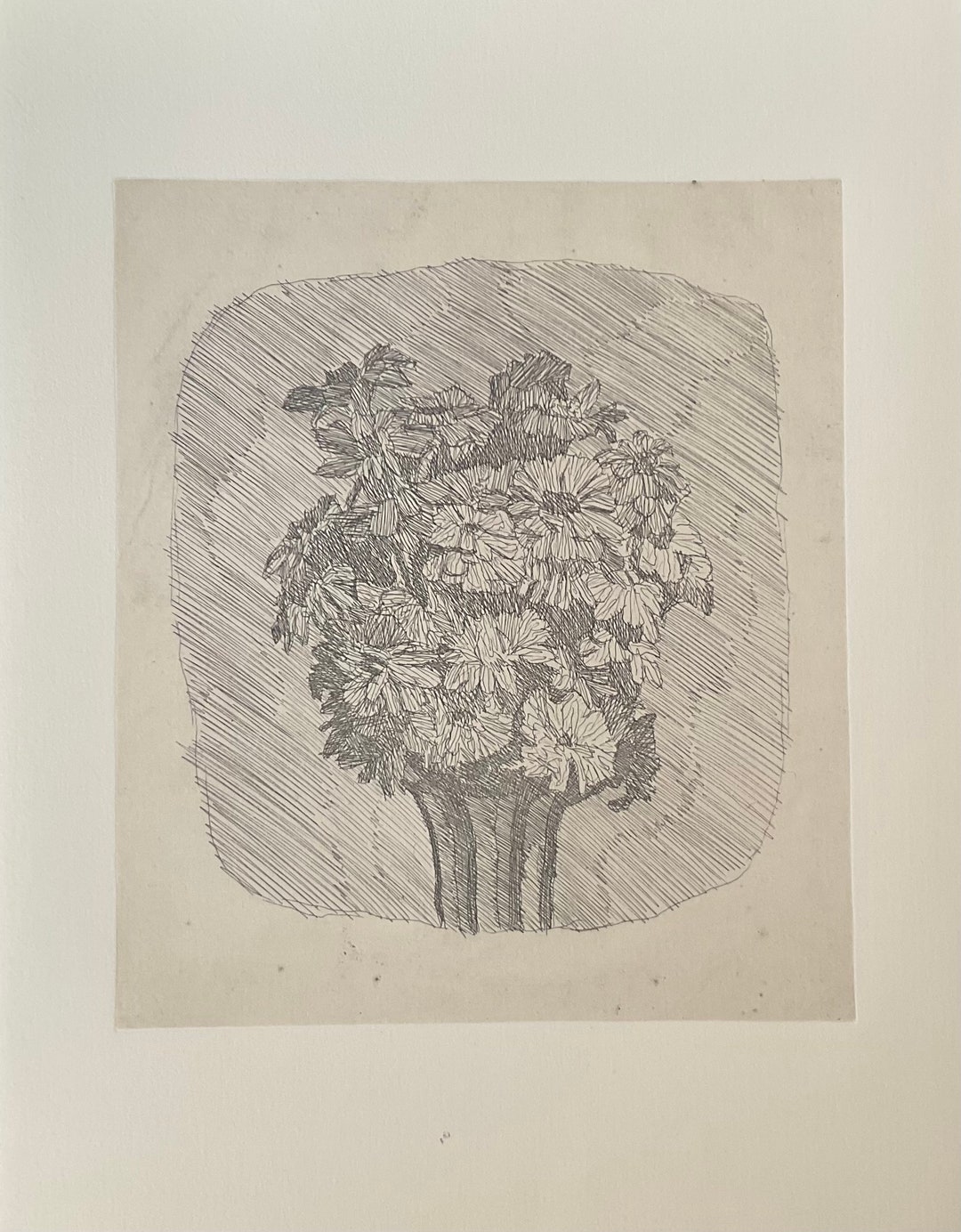 Giorgio Morandi - Vase With Flowers - 1984, Cm 43x33 Work on Paper ...