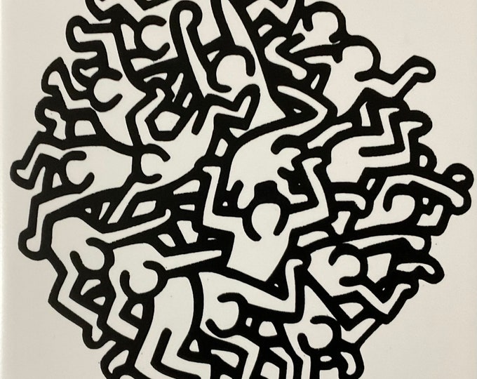 Keith Haring - Rare 20x20 Cm Tile With Haring Foundation Stamp - Etsy