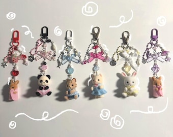 Calico Critters Cat Babies Keychain — Sylvanian Families Bag Charm - Etsy