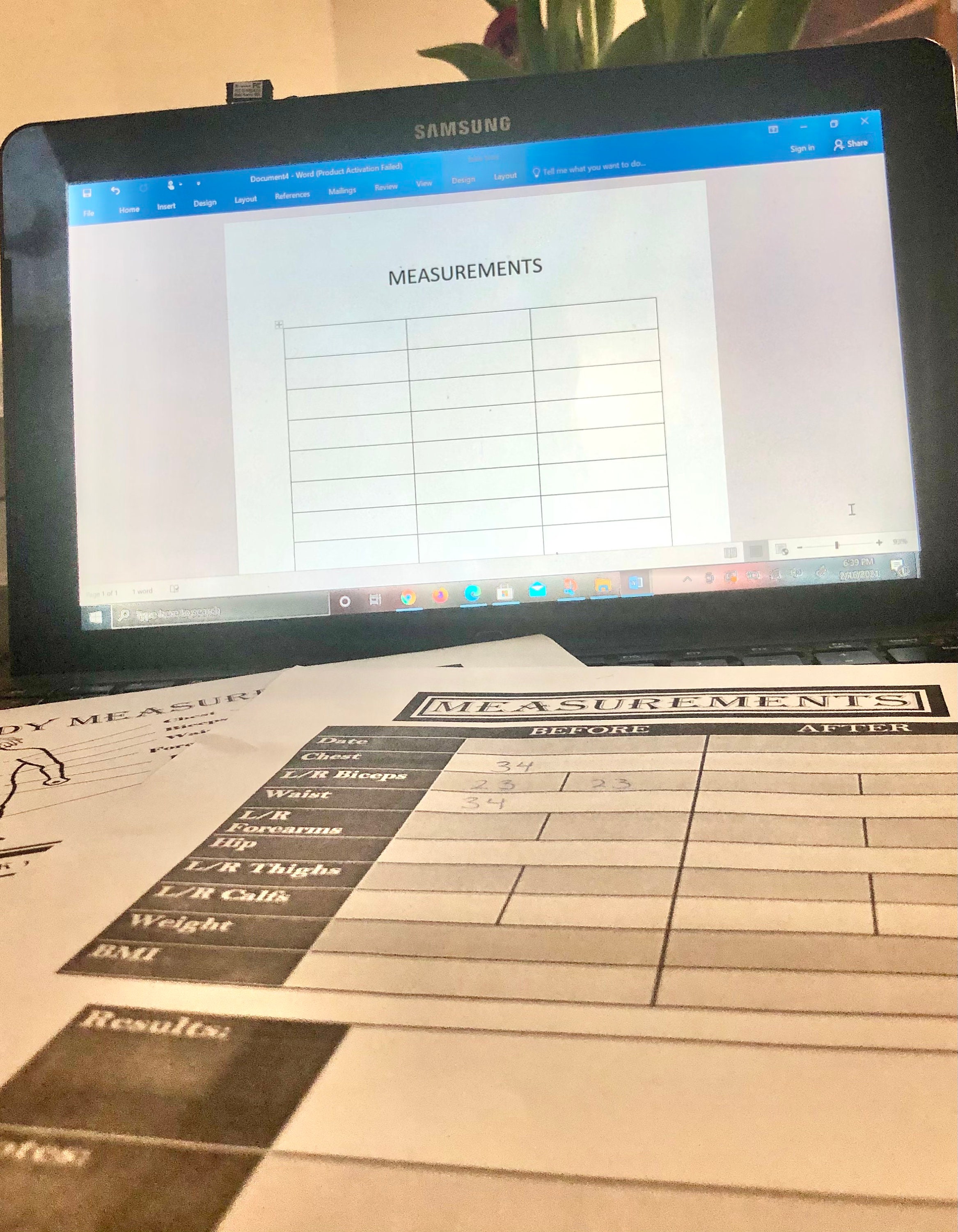 Body Measurement Tracker / Body Measurements Before and After Results ...