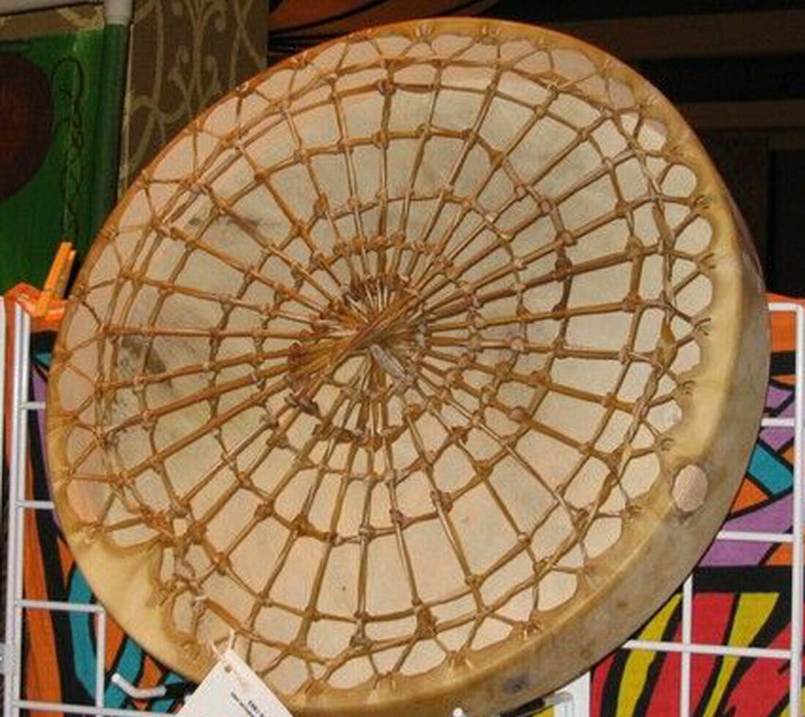 Natural Buffalo Hide , Frame Hoop Shaman Shamanic Healing AVL. 12 14 16 ...