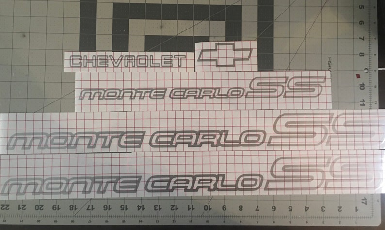 Monte Carlo SS Decals 5pc - Etsy