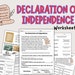 Declaration of Independence 4th of July Worksheets and Quizzes for ...