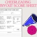 Cheerleading Tryout Score Sheet Form Instant Download - Etsy
