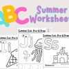 ABC Summer Worsksheets for Pre-k Prep, Trace and Color the Alphabet - Etsy