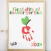 First Day of Kindergarten Apple Handprint Digital Download PDF - Etsy