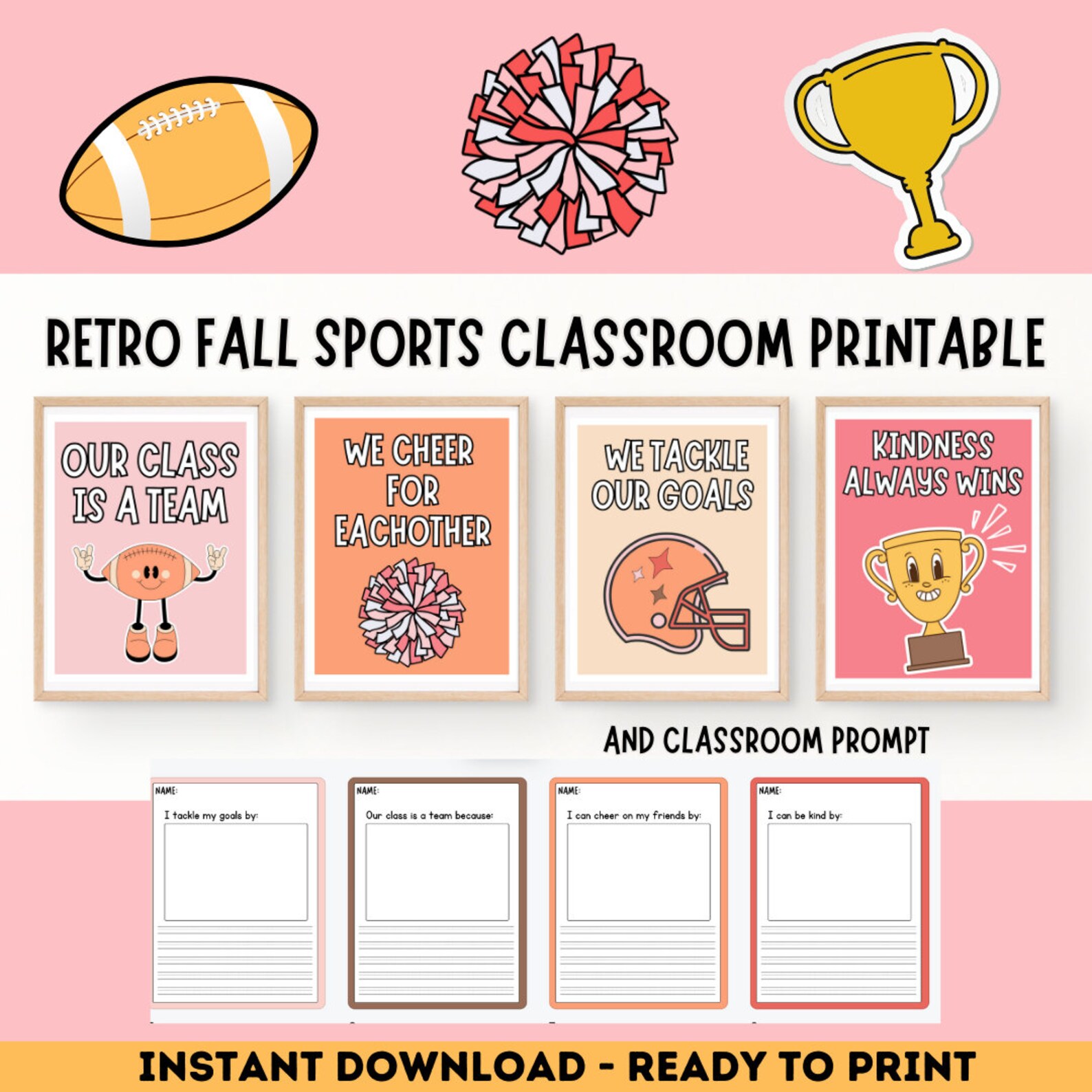 Our Class is a Team! Classroom Posters PDF | Instant Download Includes ...