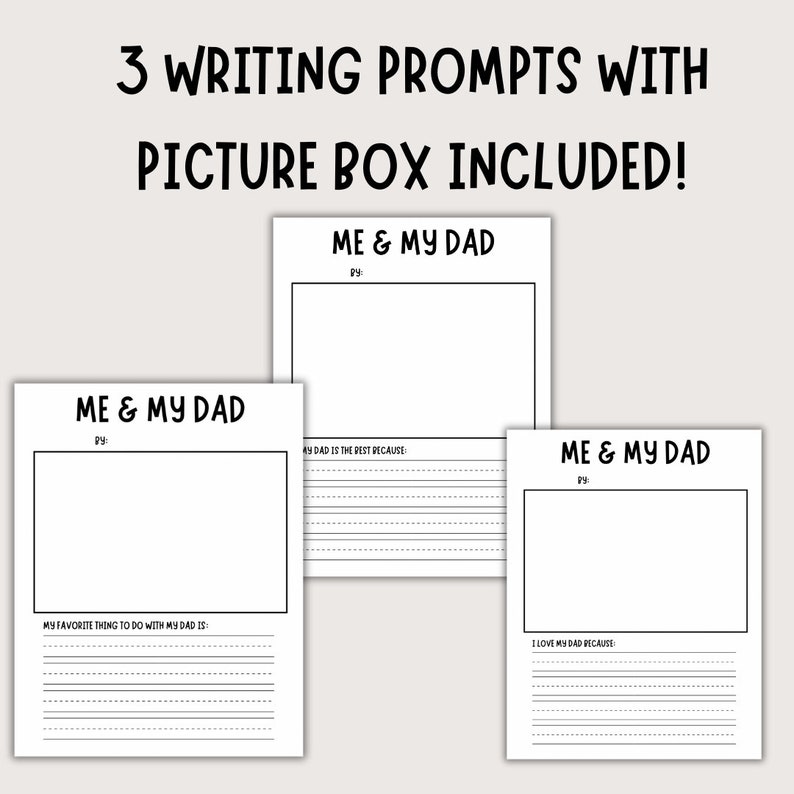 Father’s Day All About My Dad Information Sheet and Drawing, Instant ...