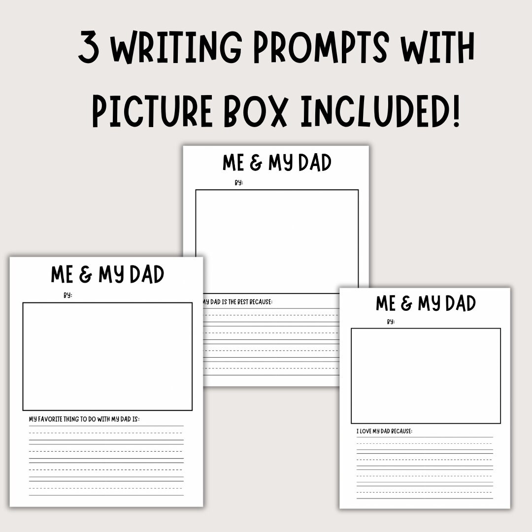 Fathers Day All About My Dad Information Sheet and Drawing, Instant ...