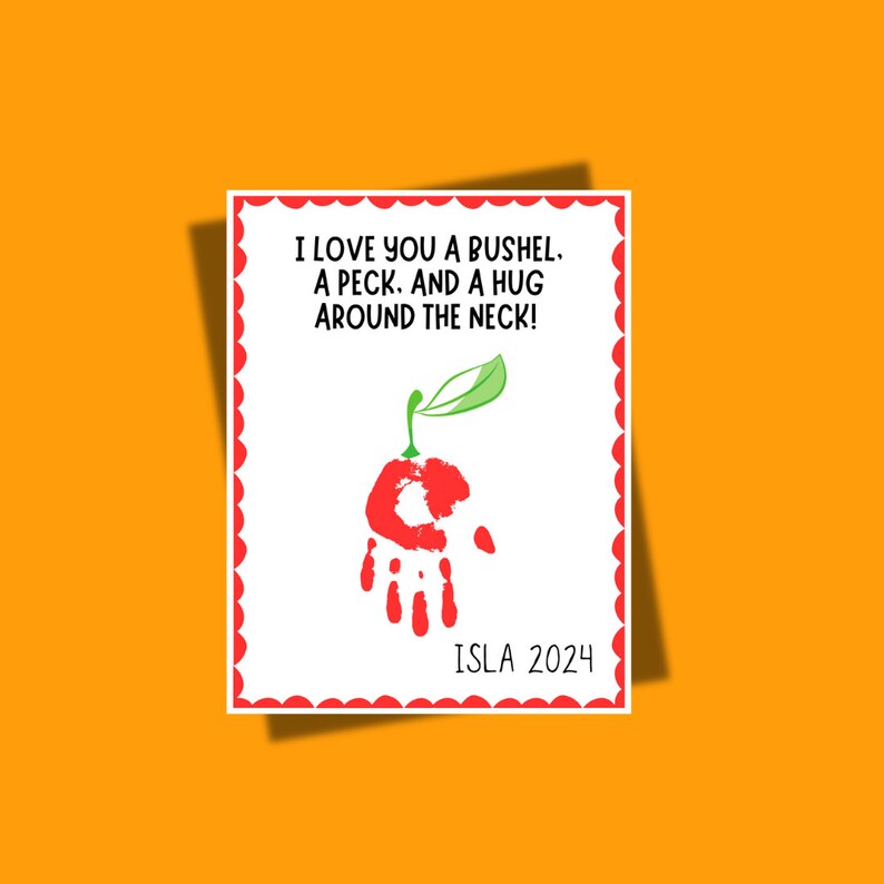 Apple Handprint Craft PDF Download | 4-page Printable | 8.5x11" - Etsy