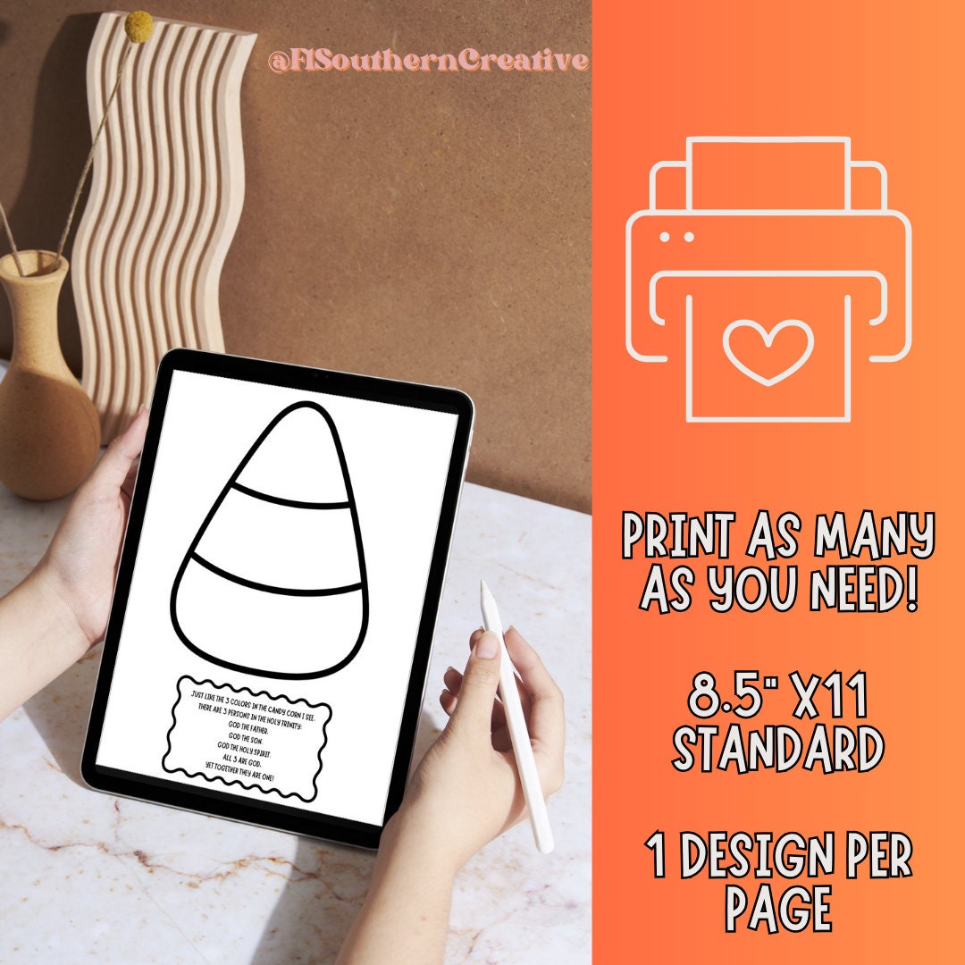 Holy Trinity Candy Corn Printable | Instant Download | Religious ...
