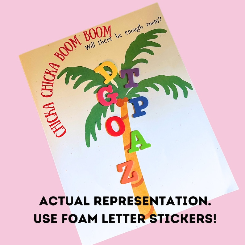 Chicka Chicka Boom Boom Worksheet. PDF Instant Download. Classroom Use ...