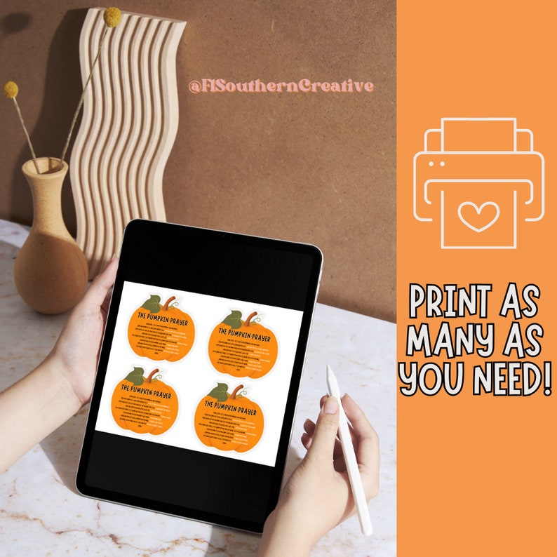 The Pumpkin Prayer | Instant Download | Religious Cut Outs | Gift Tags ...