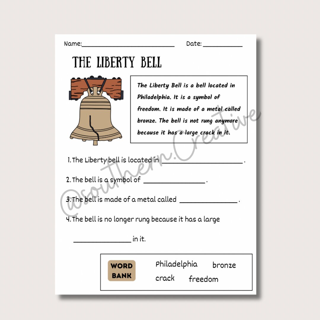 U.S.A Symbols Worksheets and Quizzes for Social Studies - Etsy