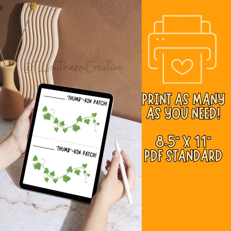 Instant Download - "thumpkin" Patch Craft - 8.5"x11" PDF for Kids ...