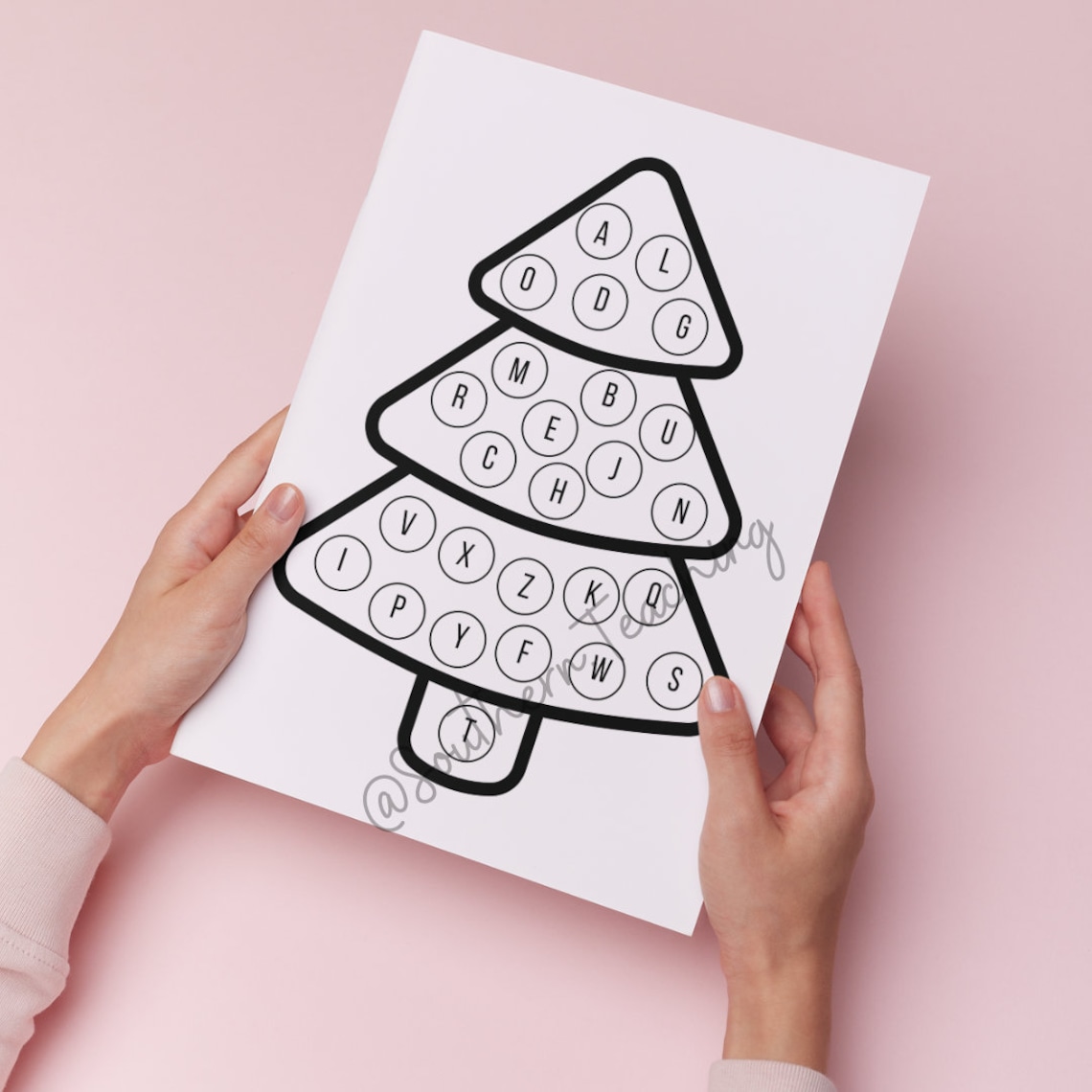 Christmas Tree ABC Dot Sticker Worksheet. Instant Download PDF ...