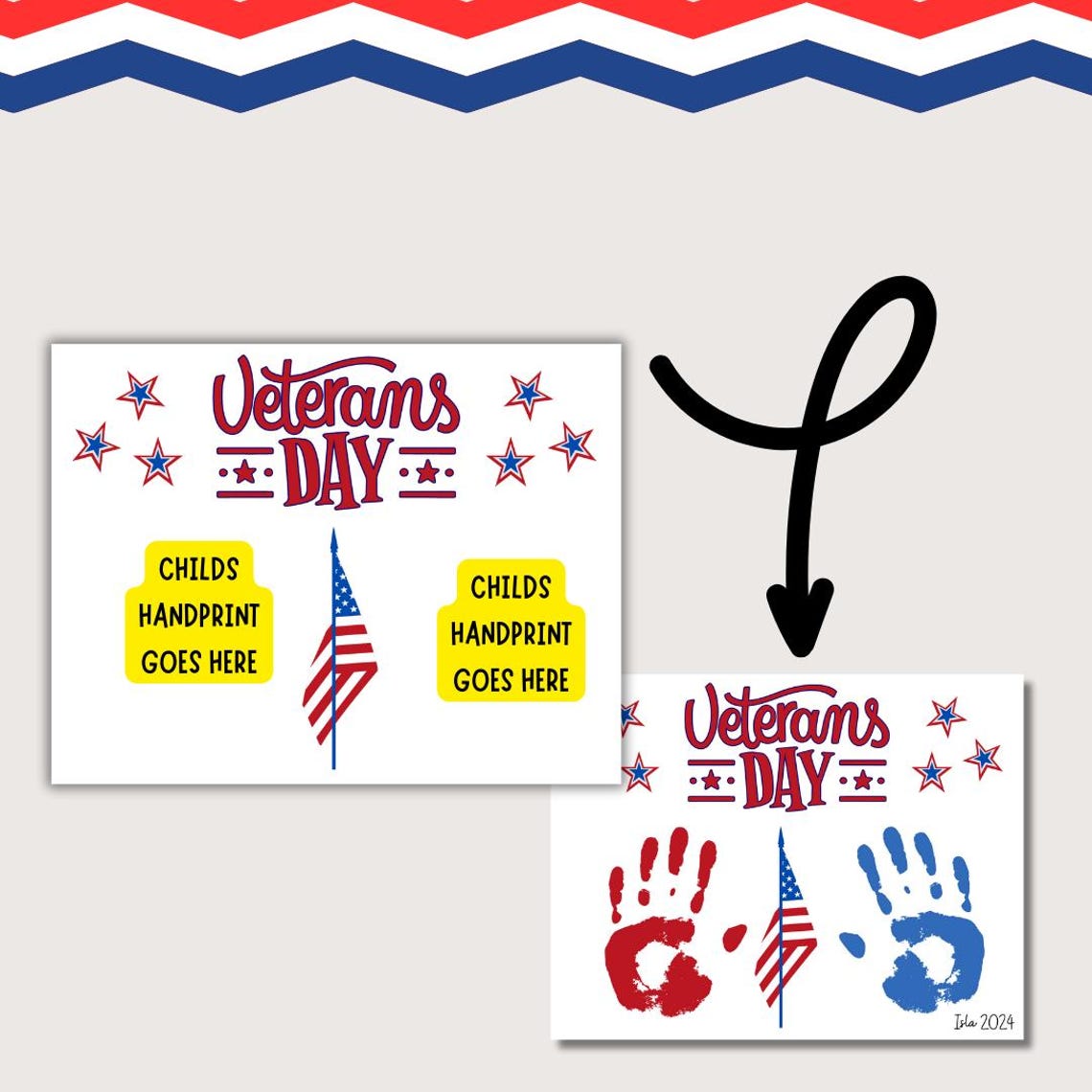 Veterans Day Handprint Craft | Kid's Keepsake (PDF) - Etsy