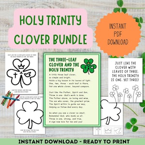 Holy Trinity Clover Bundle | St. Patrick’s Day Christian Printable ...