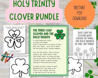 Holy Trinity Clover Craft | St. Patrick’s Day Christian Printable ...