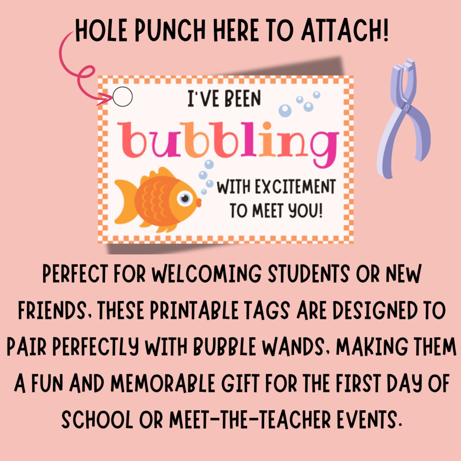 Bubble Gift: i Am Bubbling With Excitement to Meet You Tags Instant ...