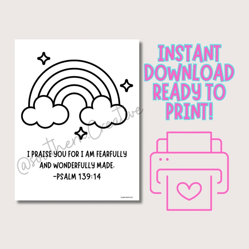 Toddlers' Bible Verses Coloring Pages, Instant Digital Download for VBS ...