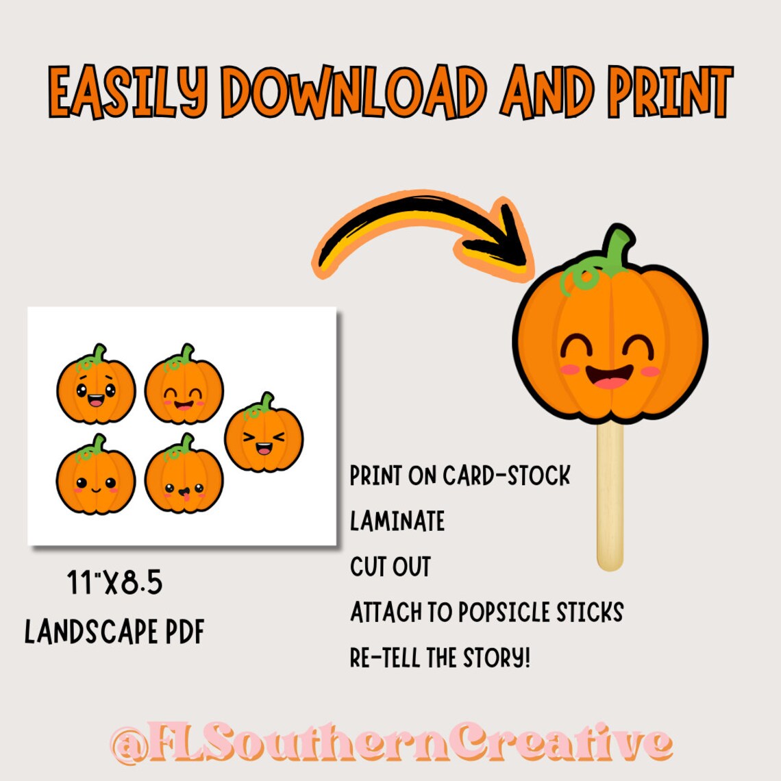 5 Little Pumpkins Story Re-telling Cut Outs, Sequencing | Preschool ...