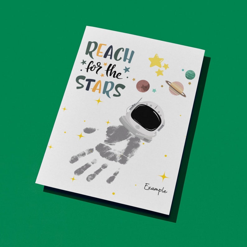 Astronaut Handprint Craft Bundle: Outer Space Kids Activity (PDF ...