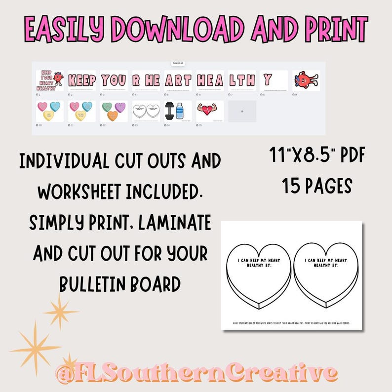 February Health Bulletin Board Kit | "keep Your Heart Healthy ...
