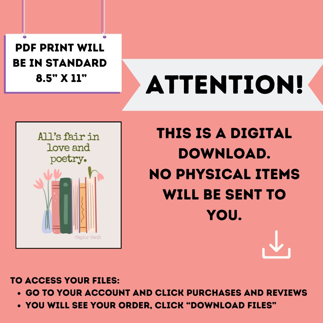 TTPD Alls Fair in Love and Poetry Taylor Swift Inspired Digital Print ...