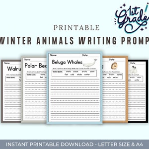 Winter Animals Writing 1st Grade. Beluga Whales, Penguins, Polar Bears ...